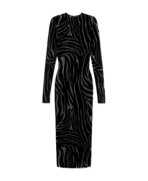 Versace Zebra-pattern Midi Dress