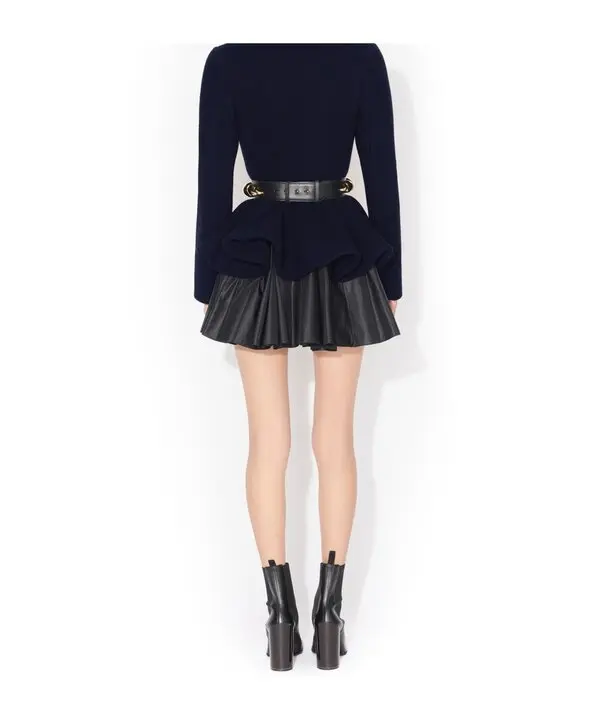 Alaïa Peplum Shiny Mini Dress