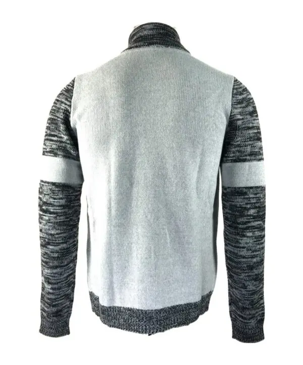 Emporio Armani Single-breasted Stand-neck Knitted Sweater