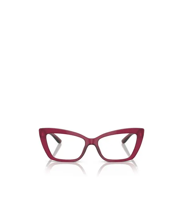 Dolce & Gabbana Logo Plaque Cat Eye Eyeglasses - Red