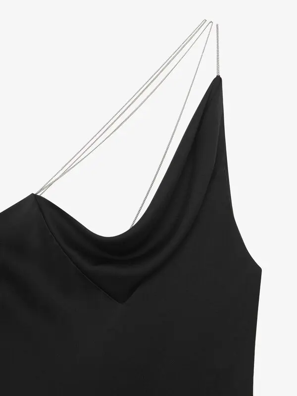 Givenchy One-shoulder Mini Dress With Chain Detail