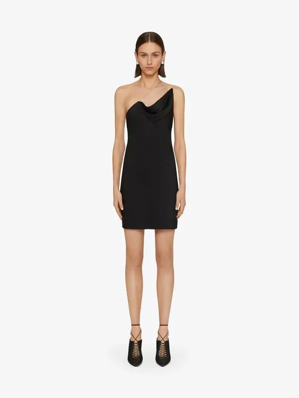 Givenchy One-shoulder Mini Dress With Chain Detail