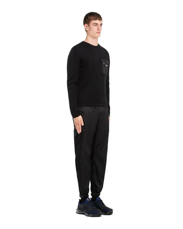 Prada Logo Rib Knitted Jumper
