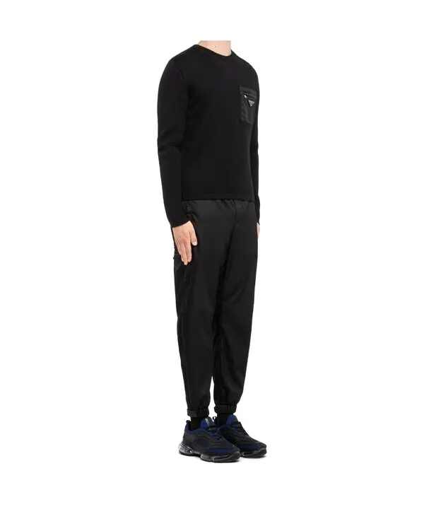 Prada Logo Rib Knitted Jumper