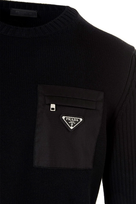 Prada Logo Rib Knitted Jumper