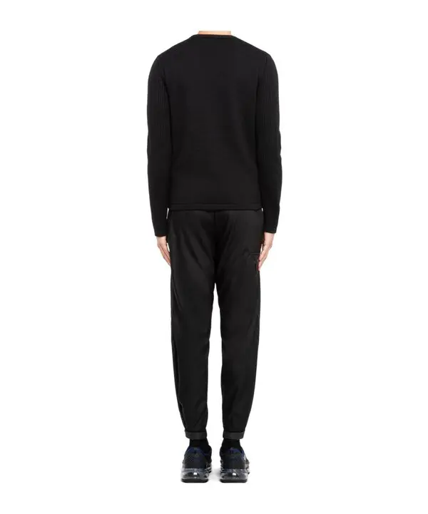 Prada Logo Rib Knitted Jumper
