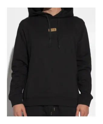 Versace Logo Plaque Drawstring Hoodie