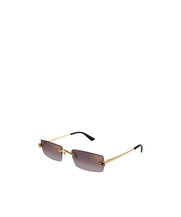 Cartier Rimless Rectangular Sunglasses - Nude