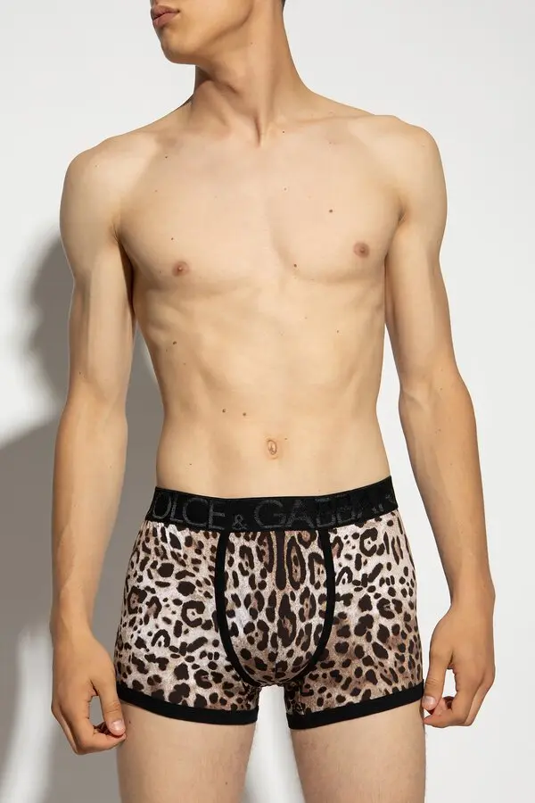 Dolce & Gabbana Dolce Gabbana Leopard Printed Boxers