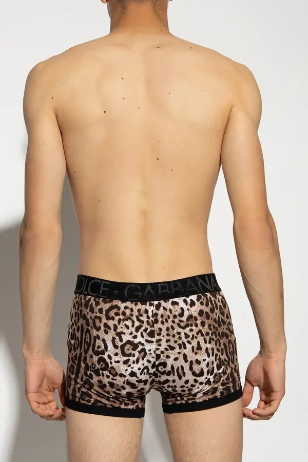 Dolce & Gabbana Dolce Gabbana Leopard Printed Boxers