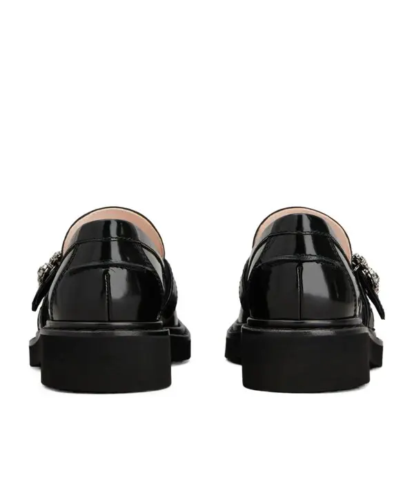 ROGER VIVIER Viv Rangers Loafers In Leather - Black