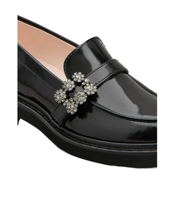 ROGER VIVIER Viv Rangers Loafers In Leather - Black