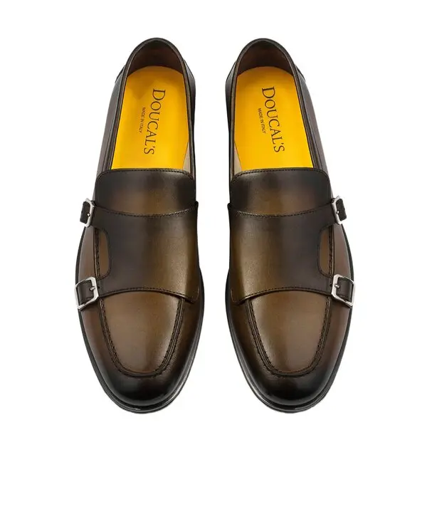 DOUCAL'S Double Monk Strap Loafers - Green