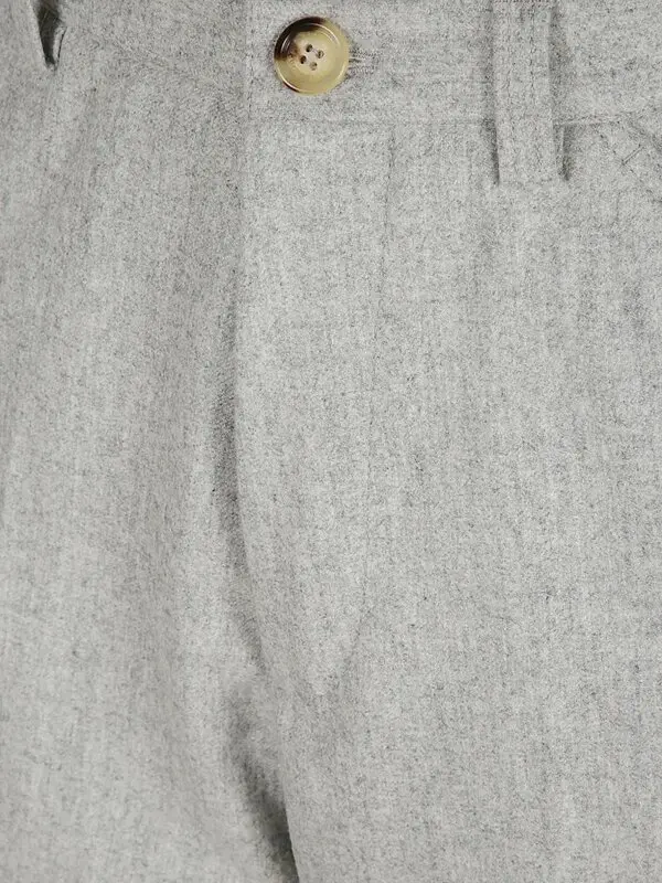Brunello Cucinelli Flat-front Straight-leg Trousers - Gray