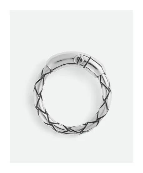 Bottega Veneta Intreccio Ring - Silver