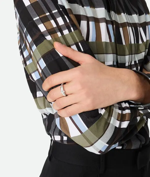 Bottega Veneta Intreccio Ring - Silver