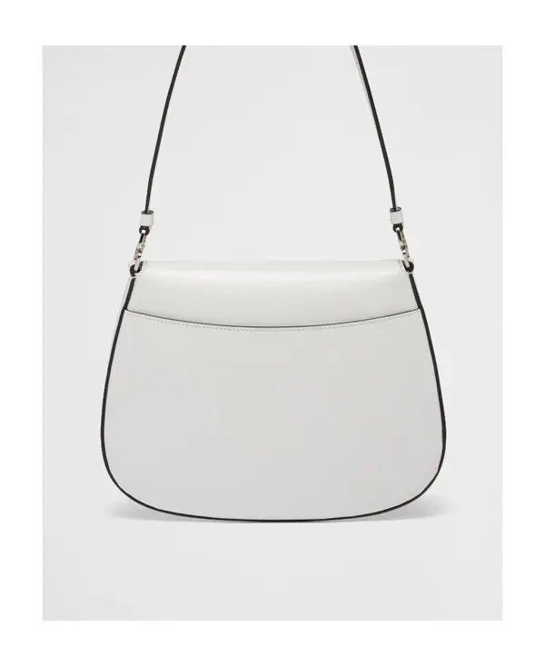 Prada Cleo Brushed Leather Shoulder Bag With Flap
