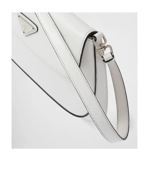 Prada Cleo Brushed Leather Shoulder Bag With Flap