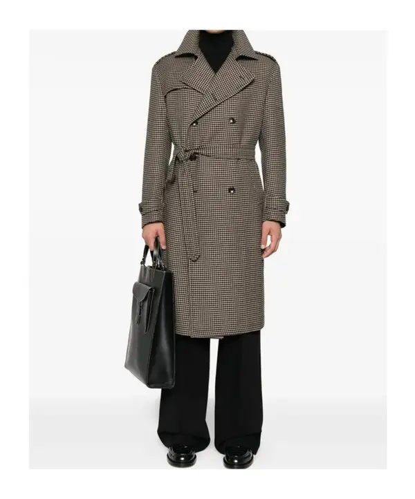 Tagliatore Houndstooth Double-breasted Coat