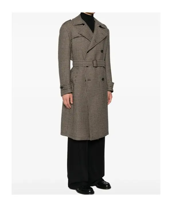 Tagliatore Houndstooth Double-breasted Coat