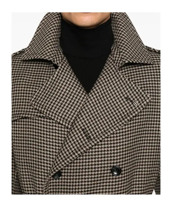 Tagliatore Houndstooth Double-breasted Coat