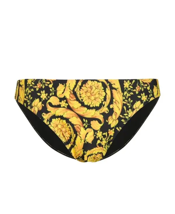 Versace Barocco Print Swim Briefs - Green