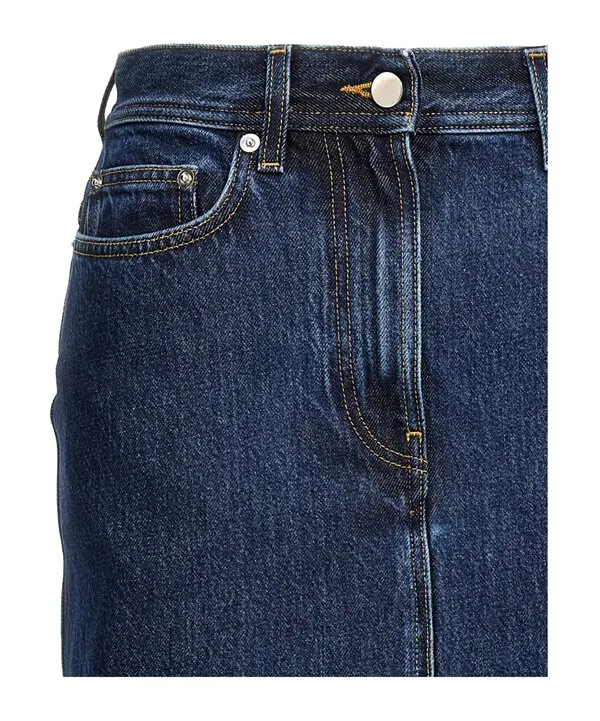 Loulou De Saison Denim Maxi Skirt - Blue