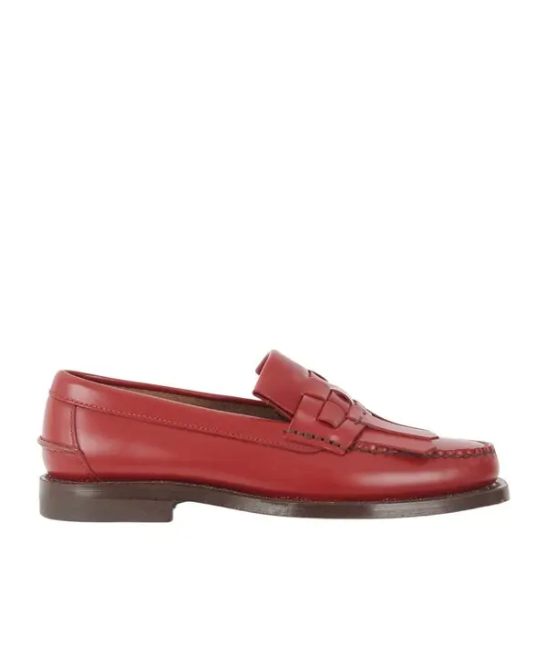 Hereu Round Toe Loafers With Braided And Fringe Detailing