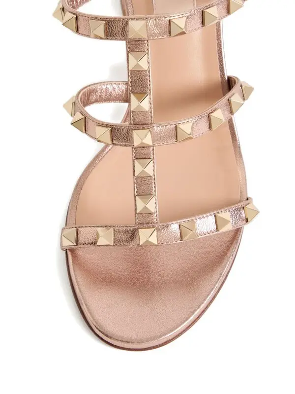 Valentino Garavani Rockstud Open Toe Slide Sandals - Pink
