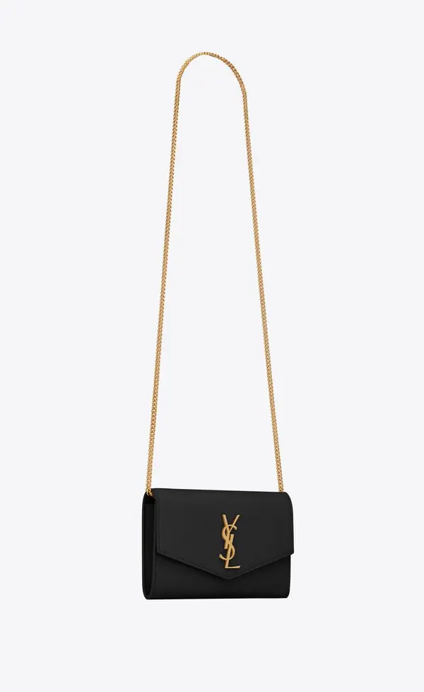 Saint Laurent Uptown Chain Wallet - Black