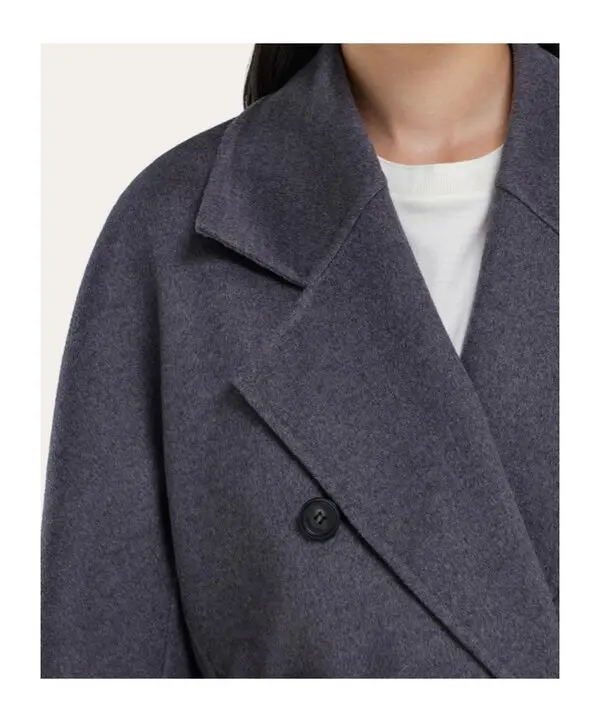 FERRAGAMO Double Breasted Belted Long Jacket