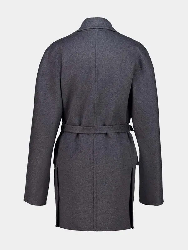 FERRAGAMO Double Breasted Belted Long Jacket