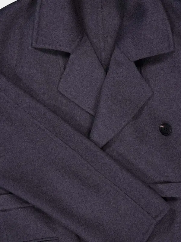 FERRAGAMO Double Breasted Belted Long Jacket