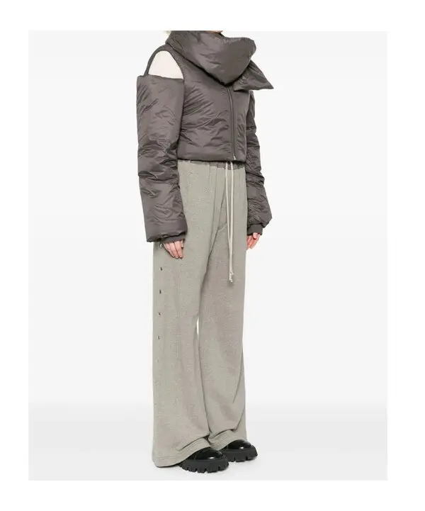 Rick Owens Cropped Convertible Jacket - Silver