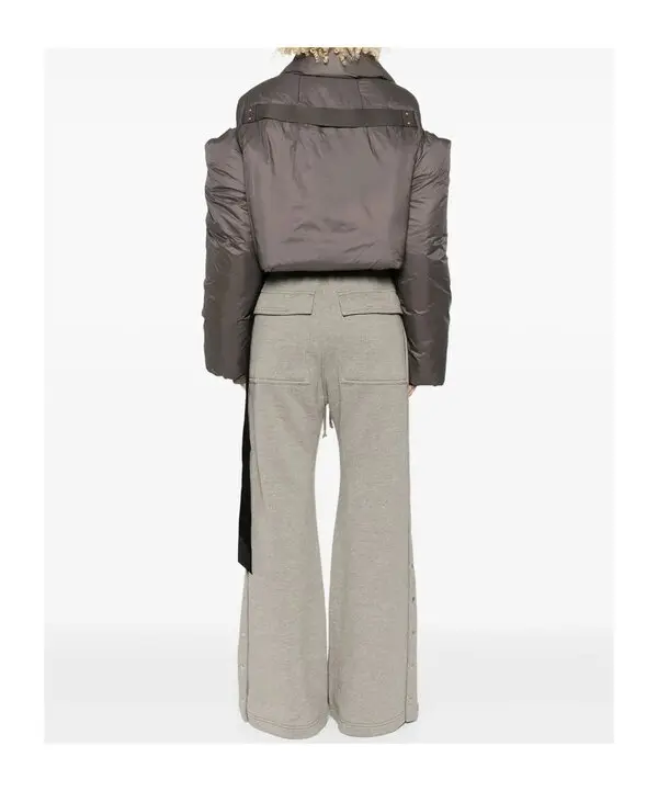Rick Owens Cropped Convertible Jacket - Silver