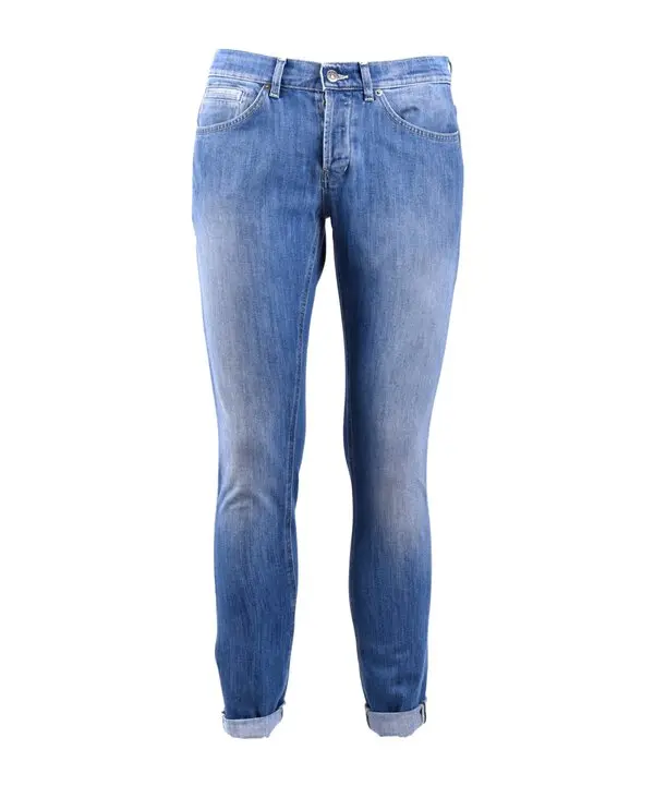 DONDUP Water Repellent Tapered Leg Jeans - Blue
