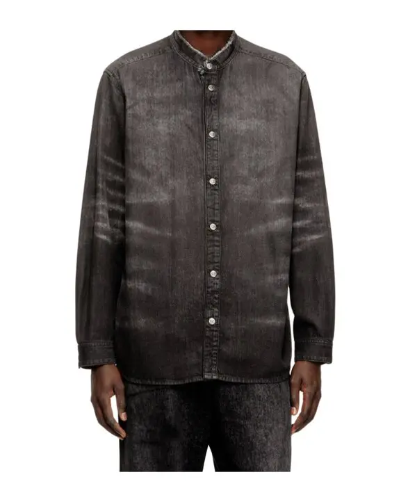 DIESEL® Shirt In Distressed Honeycomb Denim