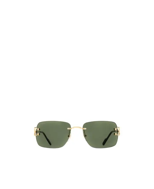 Cartier Rectangular Frame Sunglasses - Green