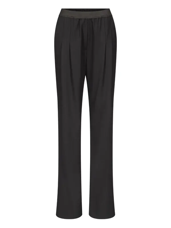 Loulou De Saison Pleated Elasticated-waist Straight Trousers - Black