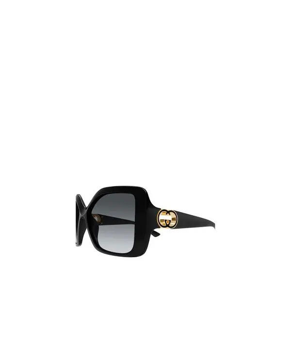 Gucci Square Frame Sunglasses With Logo Detail - Black