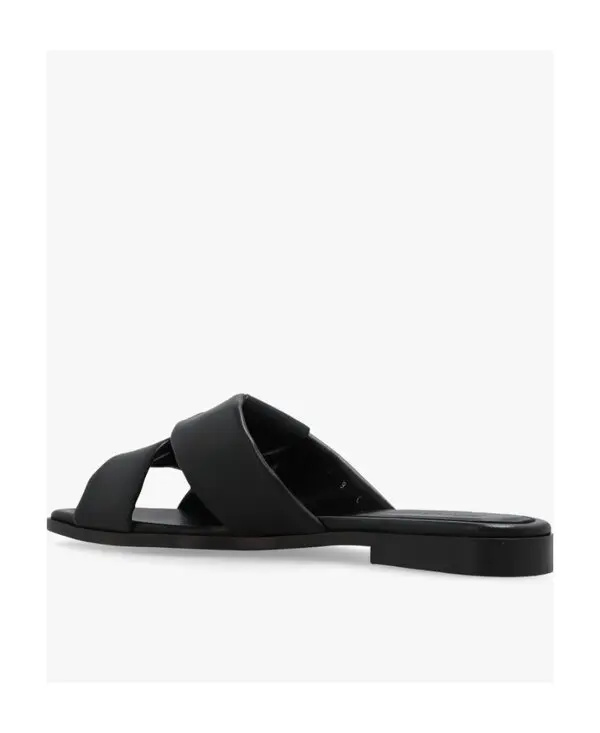FERRAGAMO Knot Detail Slip-on Sandals - Black