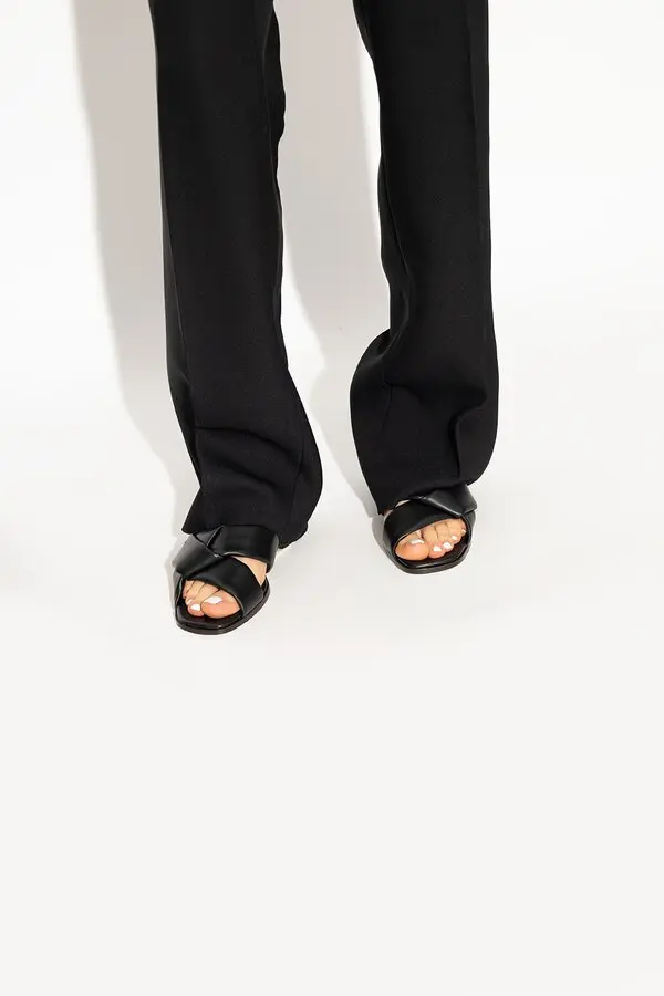FERRAGAMO Knot Detail Slip-on Sandals - Black