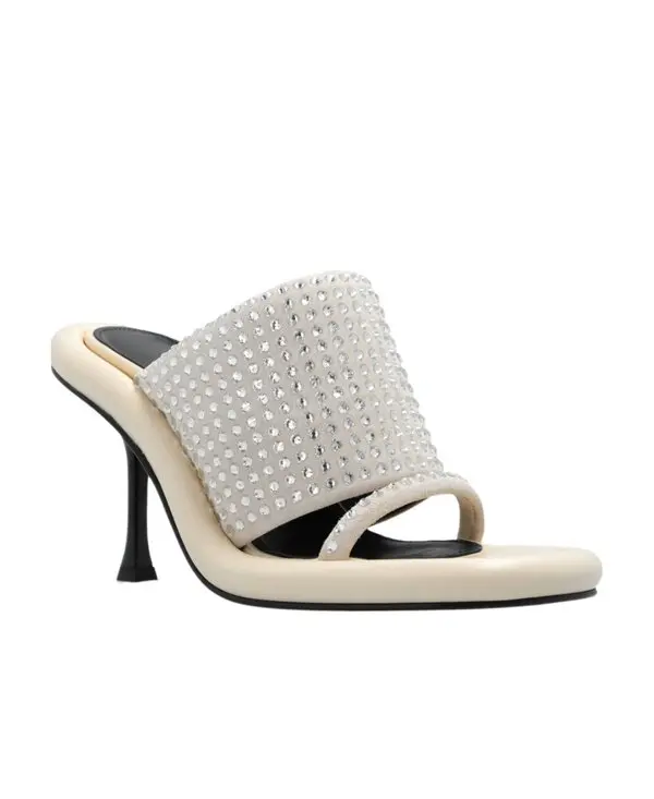 J.W.ANDERSON Bumper Embellished Mules - Nude