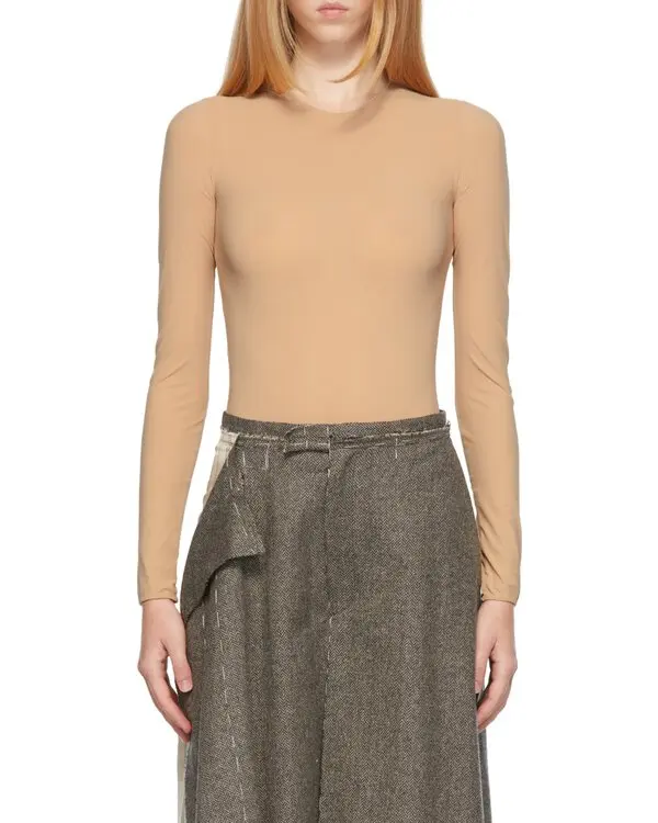 MAISON MARGIELA Long-sleeved Jersey Bodysuit - No