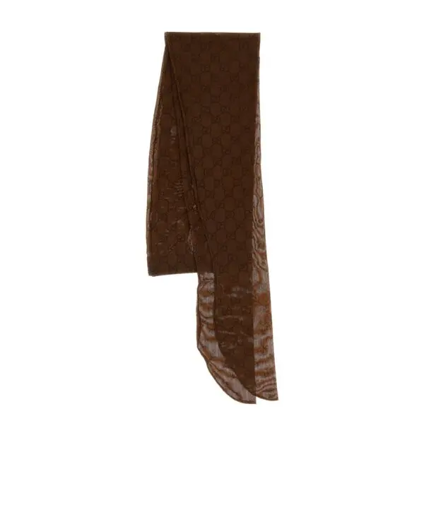 Gucci Allover Gg Print Stretch Tights - Brown