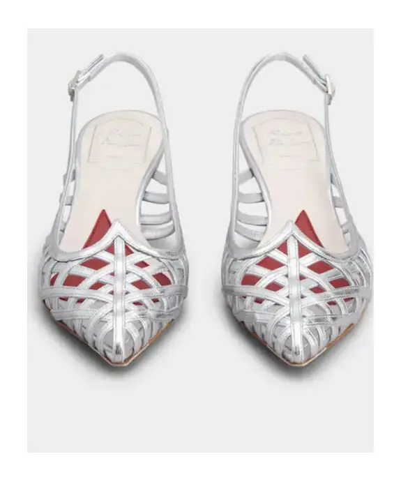 ROGER VIVIER Multistrap Slingback Pumps - Silver