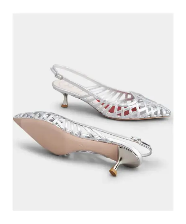 ROGER VIVIER Multistrap Slingback Pumps - Silver