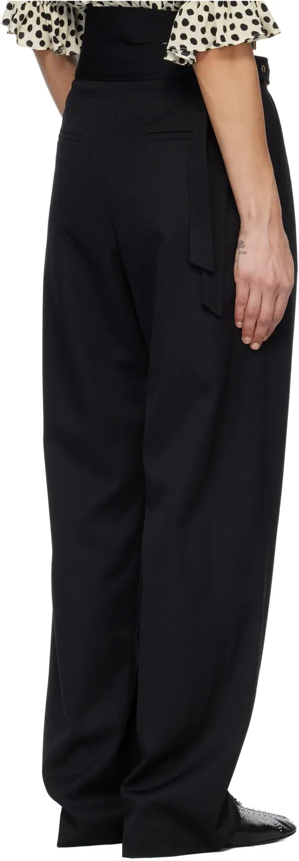 Chloé High-waisted Tailored Trousers With Buckled Belt
