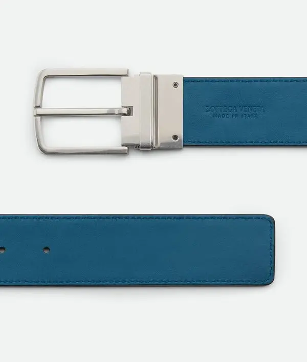 Bottega Veneta Intrecciato Reversible Buckle Belt - Black