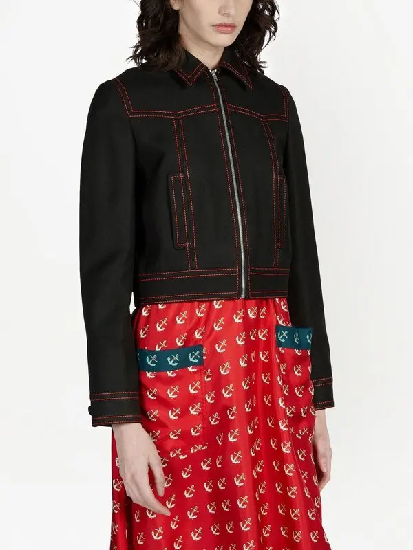 Gucci Exposed Stitch Bomber Jacket